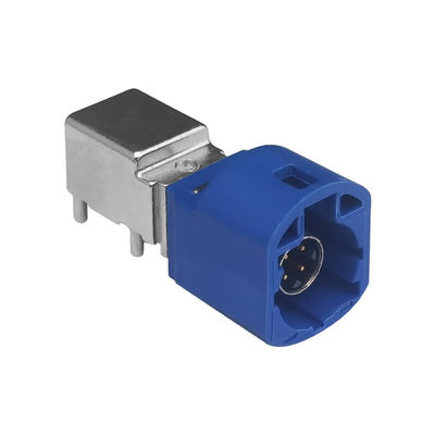 2x4Pin FAKRA HSD Connector Double C Coding Blue Color For PCB Mount