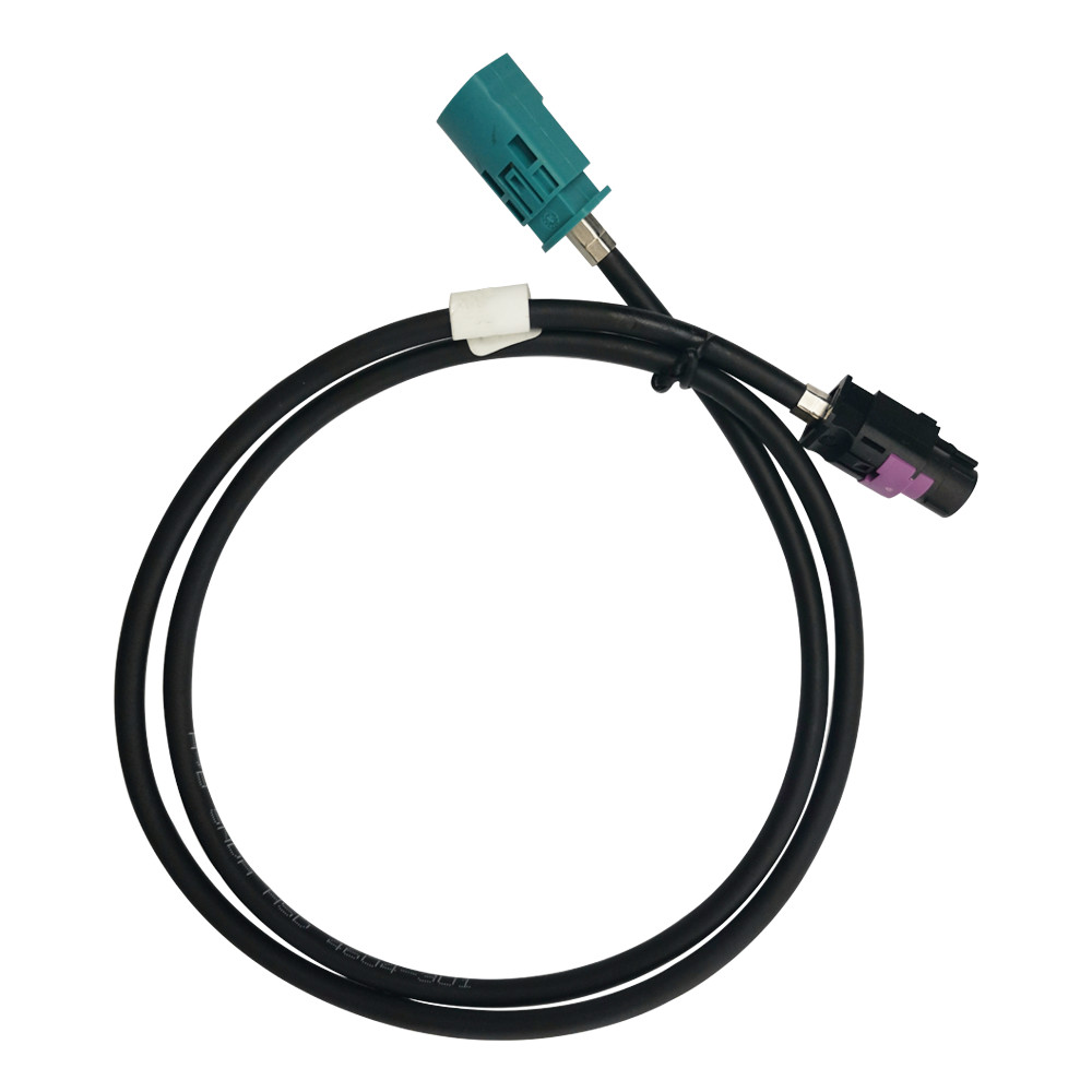 Durable Coaxial FAKRA HSD LVDS 4 Pin Cable , Straight HSD Female To ...
