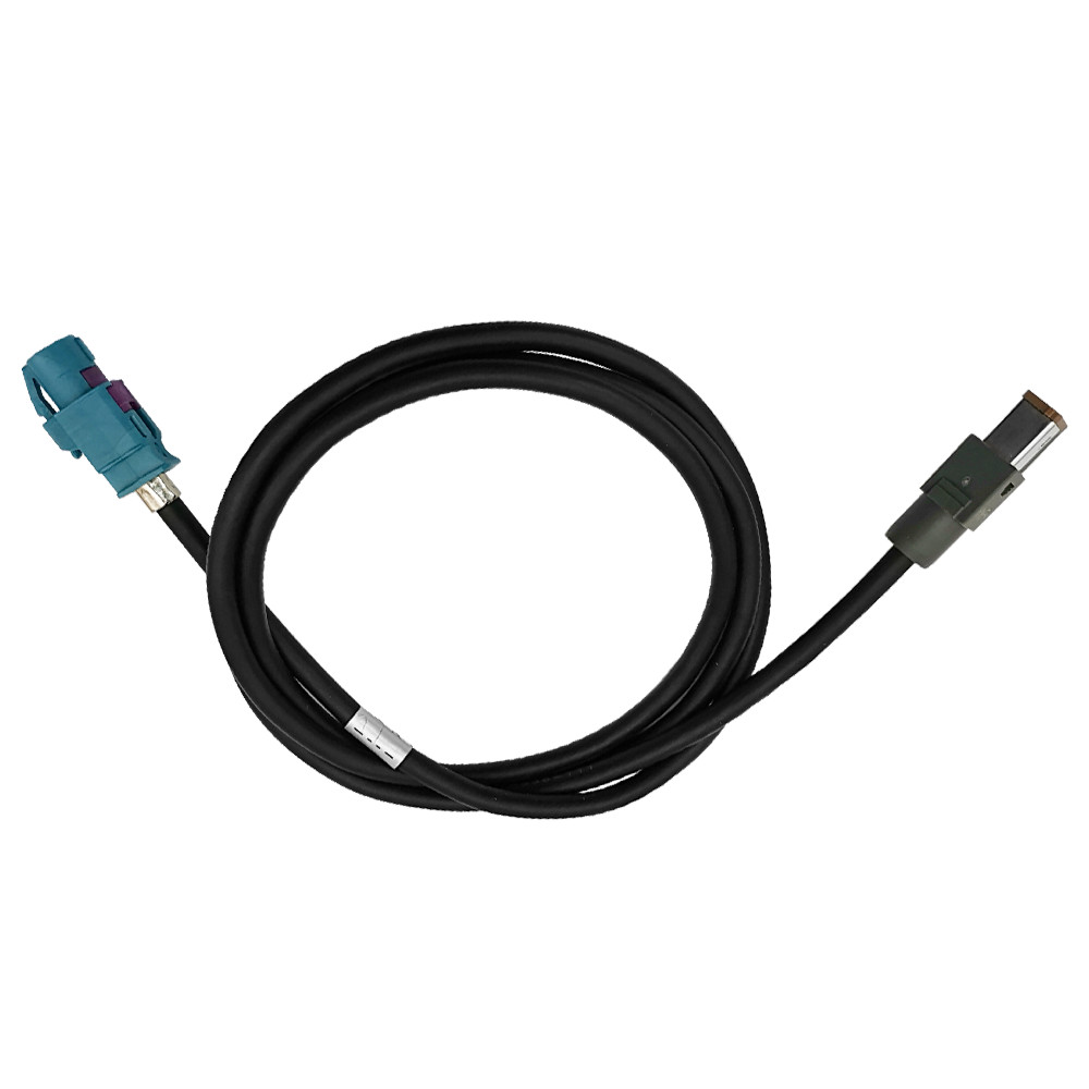 100 Ohm HSD LVDS Cable Z Code To HRS GT17 4P Brown Connector For Car