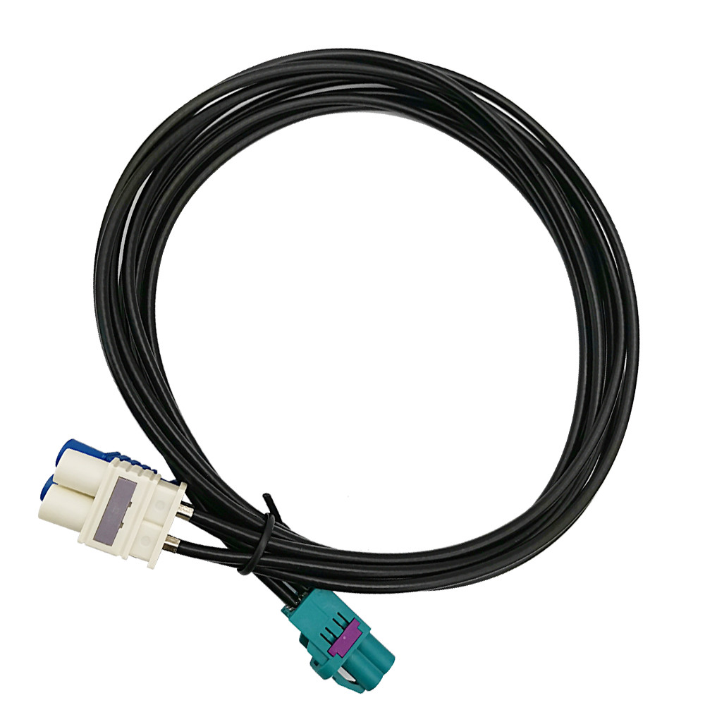 2 In 1 RF MINI FAKRA Coaxial Cable Dual Port Connector To Z Code For RG174