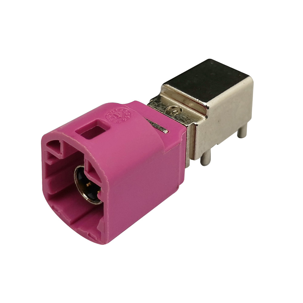 Right Angle Type PCB Mount HSD LVDS 4 Pin Connector For Automotive