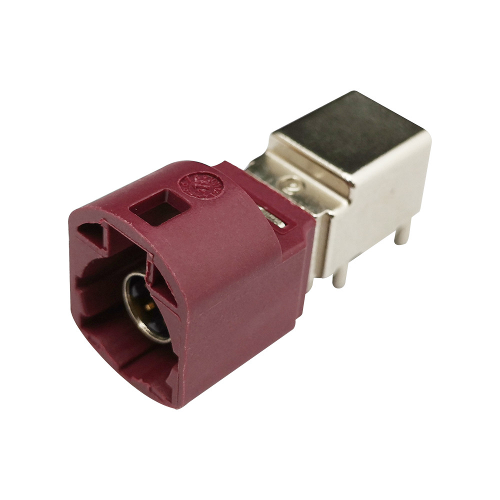 Right Angle Type PCB Mount HSD LVDS 4 Pin Connector For Automotive