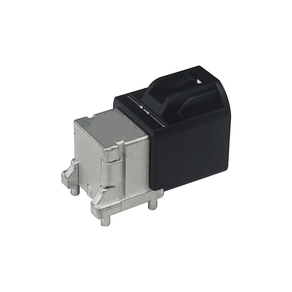 Code A Black Color Mini FAKRA Connectors For PCB Right Angle Mount