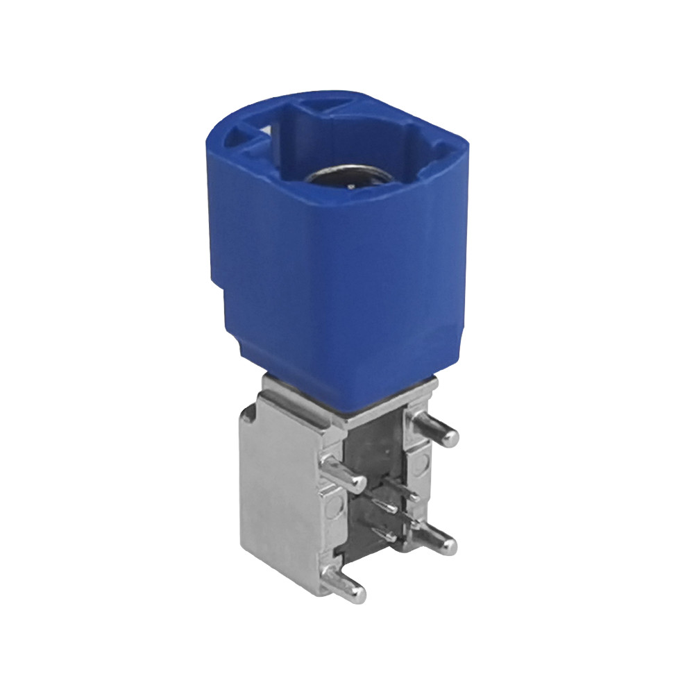 E-Mark FAKRA HSD LVDS 4 Pin Connector 90 Degree Blue Color Plug For BMW