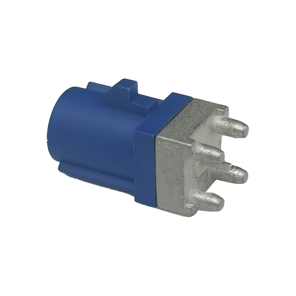 FAKRA PCB Mount Coaxial Connector C Code Straight Blue Color For Car GPS