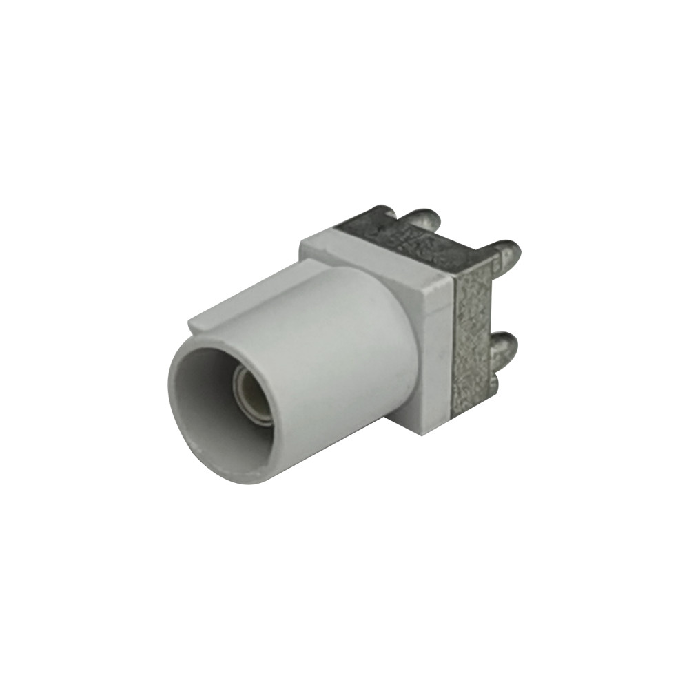 FAKRA PCB Connector OEM&ODM B-Code White Color Single Port For Automotive