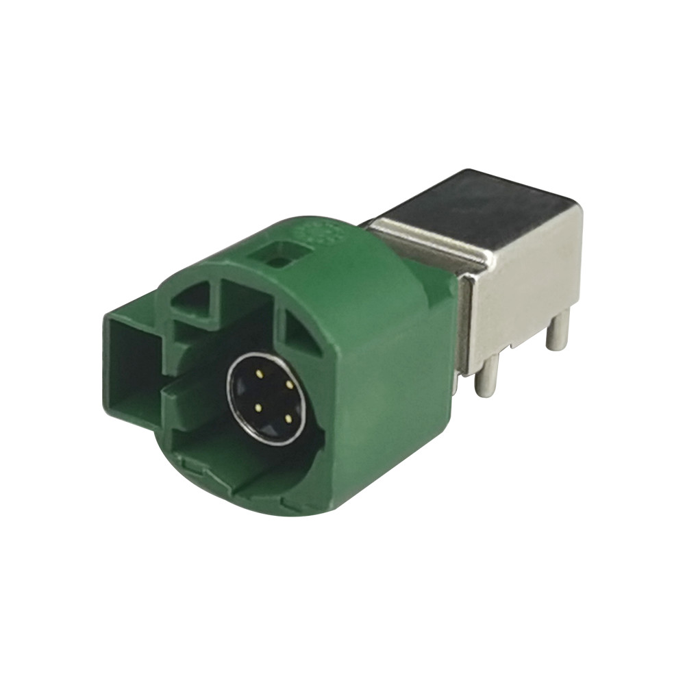 FAKRA HSD Connector 100Ω PCB Mount 4+2 Contact Pin Connector for Car Radio