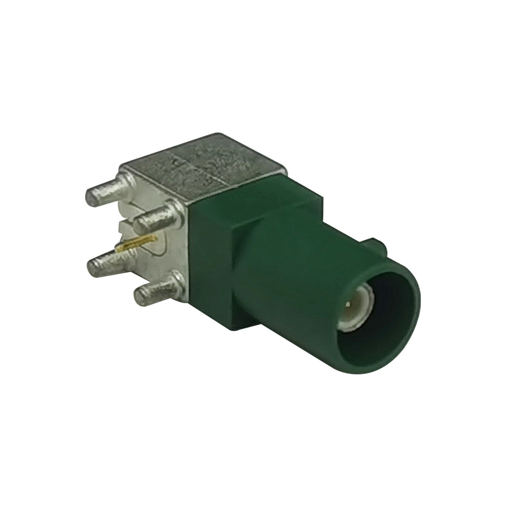 FAKRA RF PCB Connector Right Angle Type Single Port E Code Connector