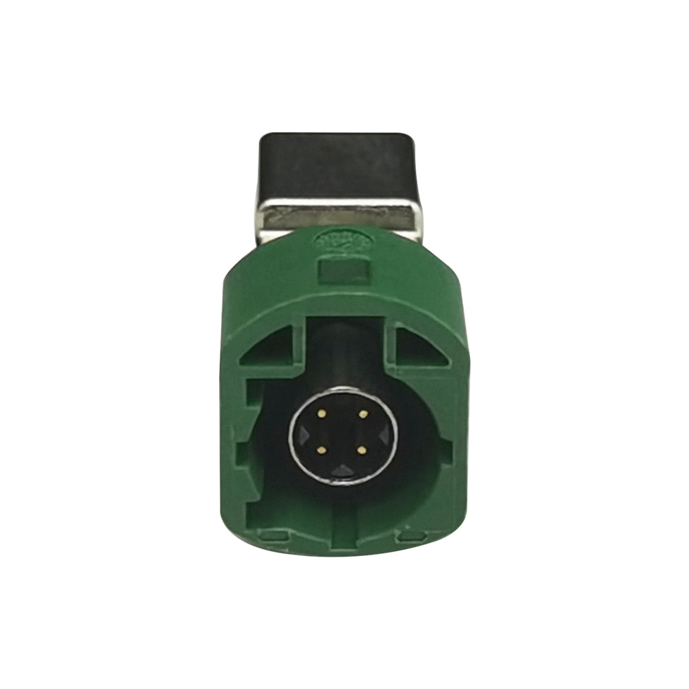 FAKRA HSD LVDS 4 Pin Connector E-Code Right Angle Type For PCB mount