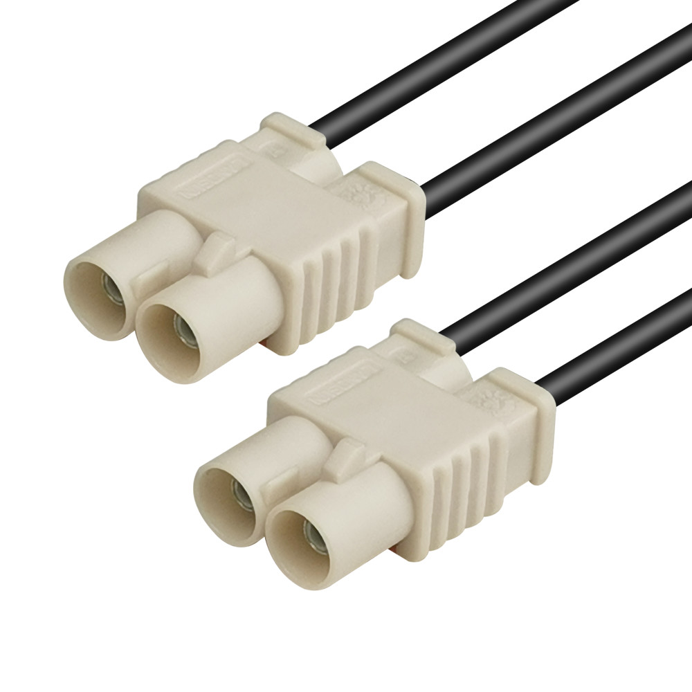 Dual FAKRA Cable Connector White Color Car Radio Antenna Adapter