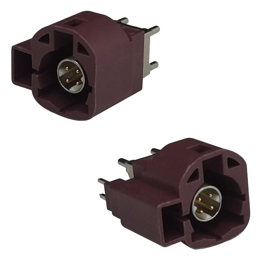 Fakra Hsd Automotive Connector 42 6pin Vihicle Lvds For Pcb Mounting Types 