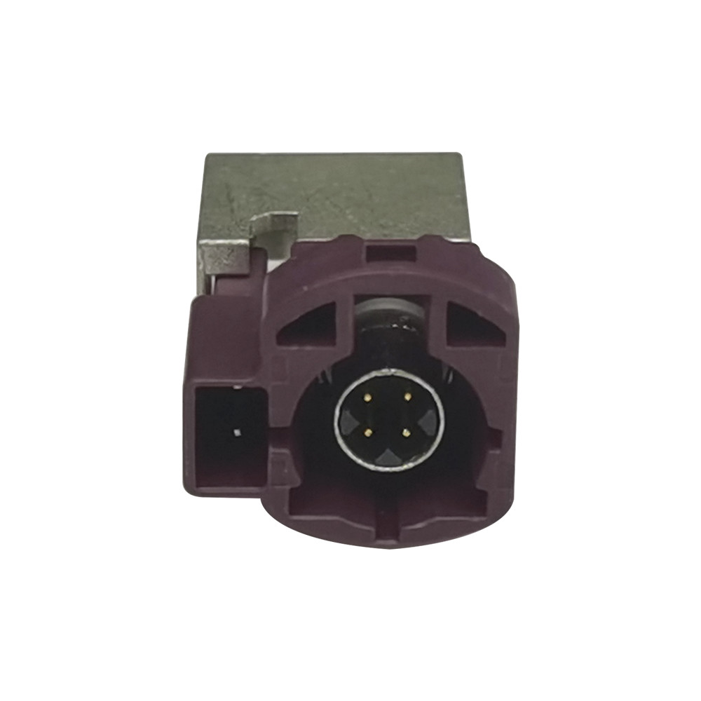 FAKRA HSD Connector 90 Degree Plugs And Connectors For PCB Mounting