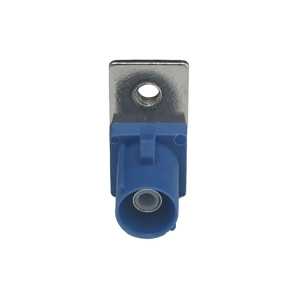 Blue Color FAKRA C Connector PCB Mount For GPS RF Communications Systems