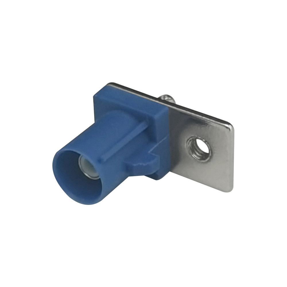 Blue Color FAKRA C Connector PCB Mount For GPS RF Communications Systems