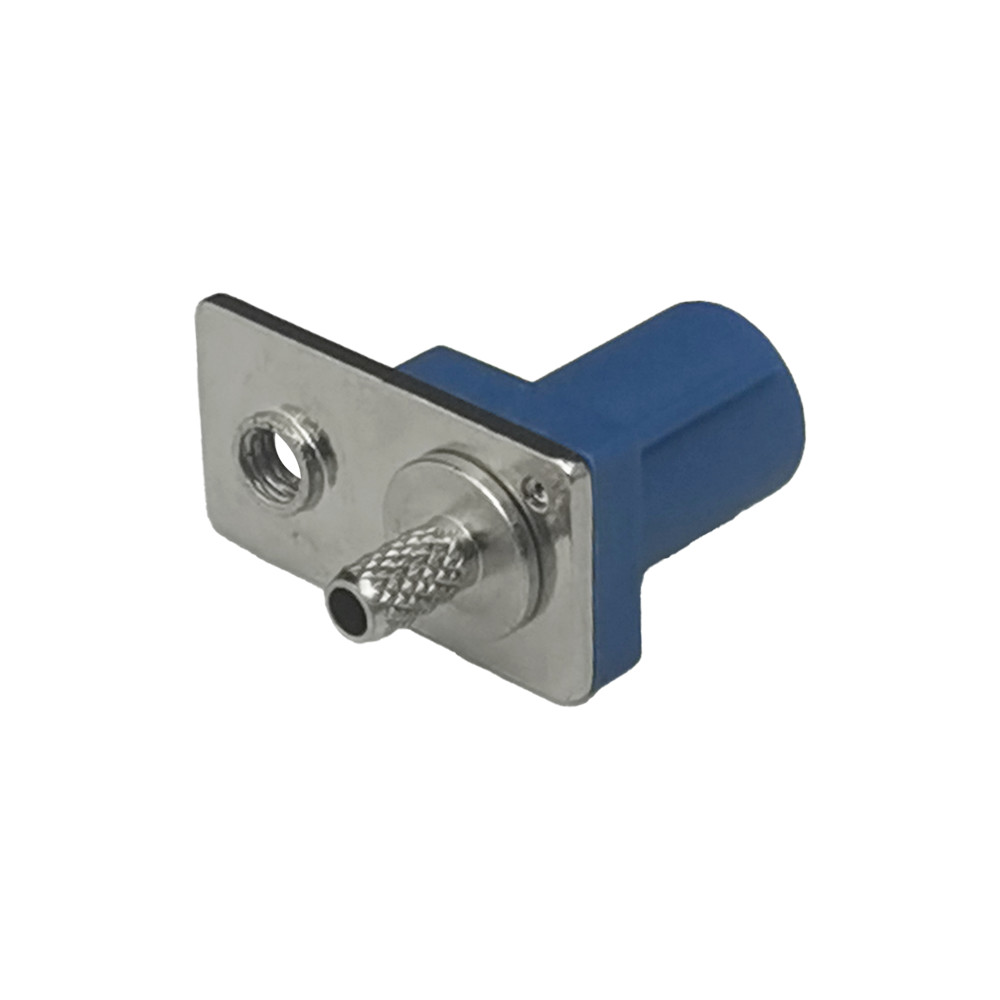 Fakra C Connector Blue Color PCB Mount For GPS RF Communications Systems