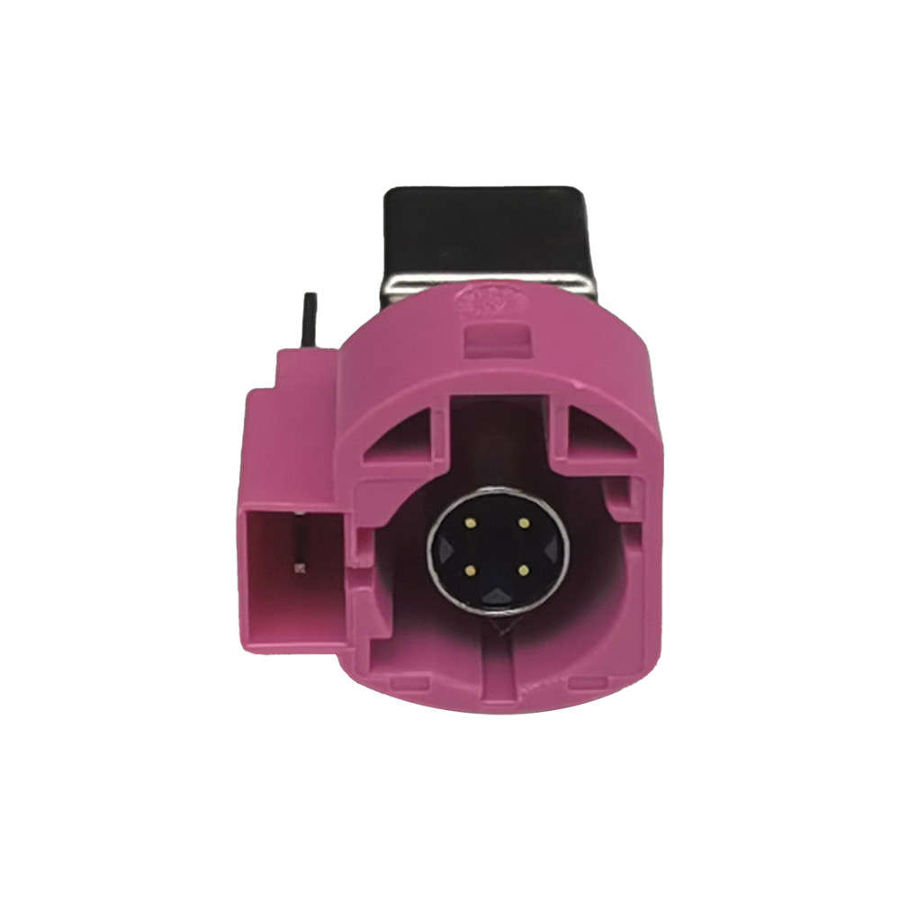 4+2Pin FAKRA HSD LVDS Connector Claret Violet Color For PCB Car Video Radio