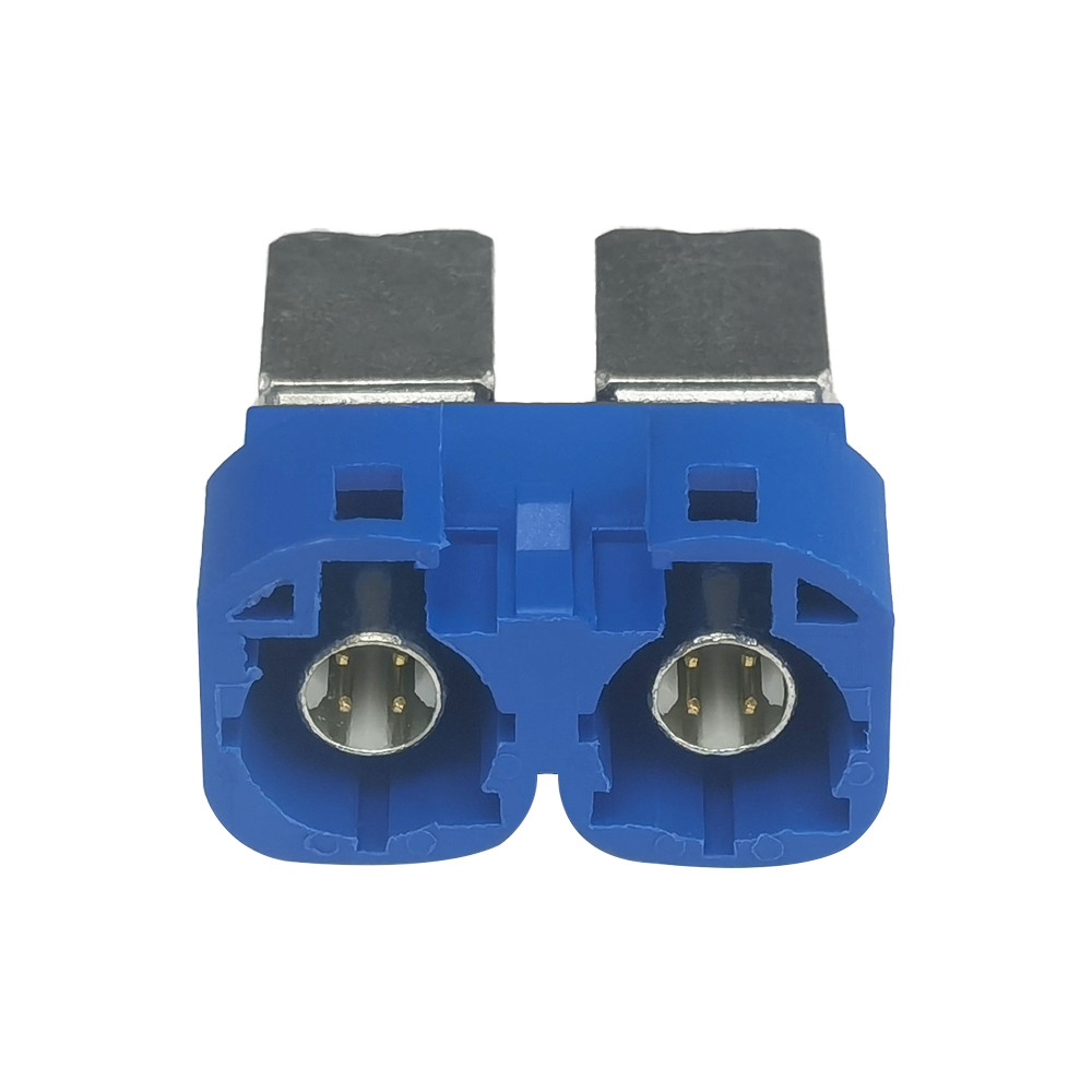 FAKRA HSD Connector 2x4Pin C-Code Twin PCB Board Connector Blue Car ... FAKRA HSD Connector 2x4Pin C-Code Twin PCB Board Connector Blue Car ...