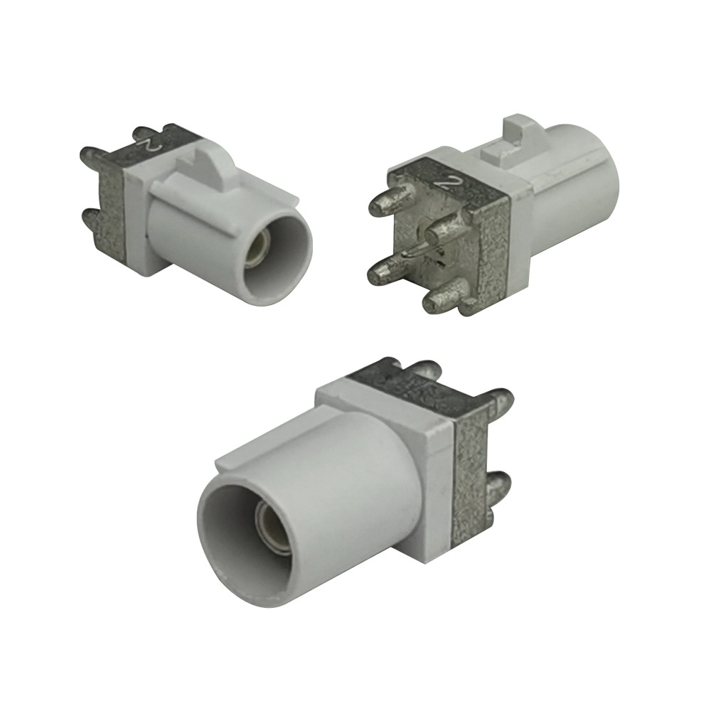 FAKRA PCB Connector Single Port B-Code White Color For Car Gps