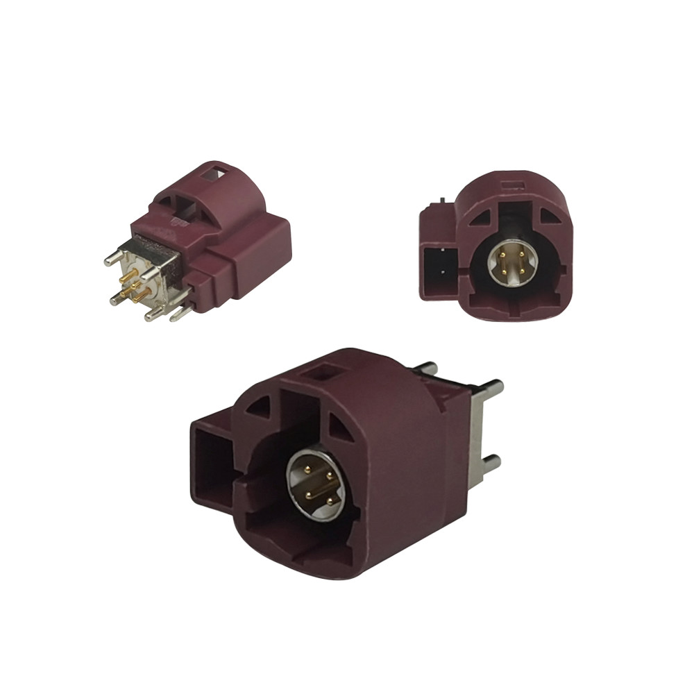 FAKRA HSD Connector 4+2Pin Straight Type For Automotive Antenna Connections