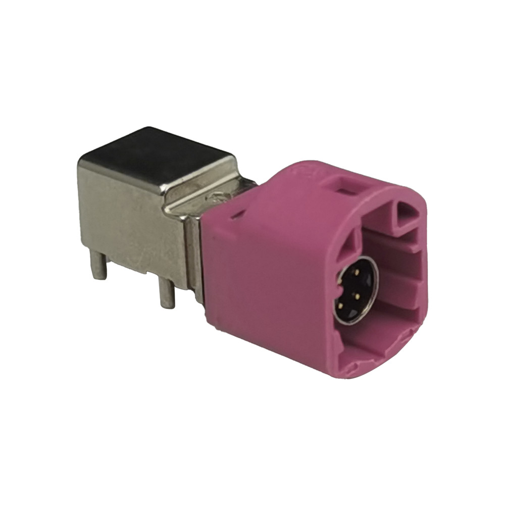 FAKRA HSD LVDS 4Pin PCB Mount RF Connector For Vehicle GSM Signal ...