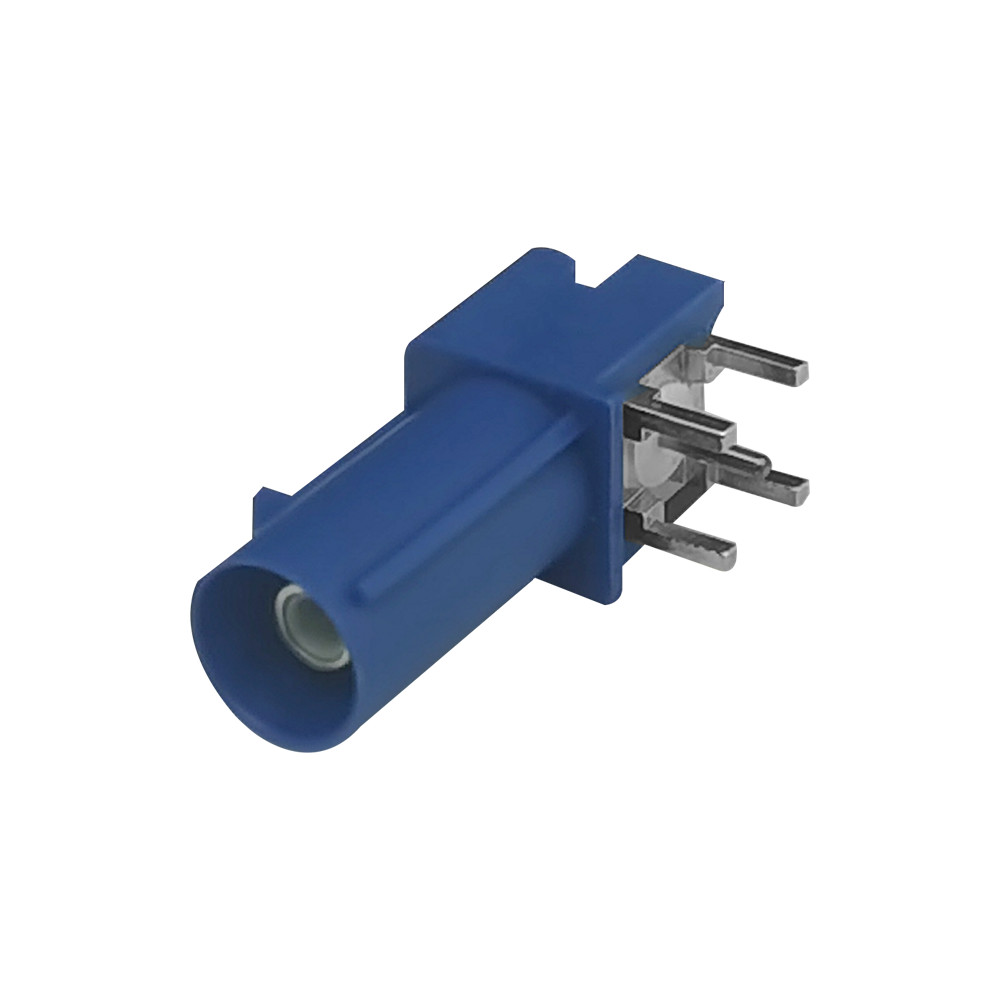RF Coaxial FAKRA Connector PCB Mount Right Angle Type For Automotive