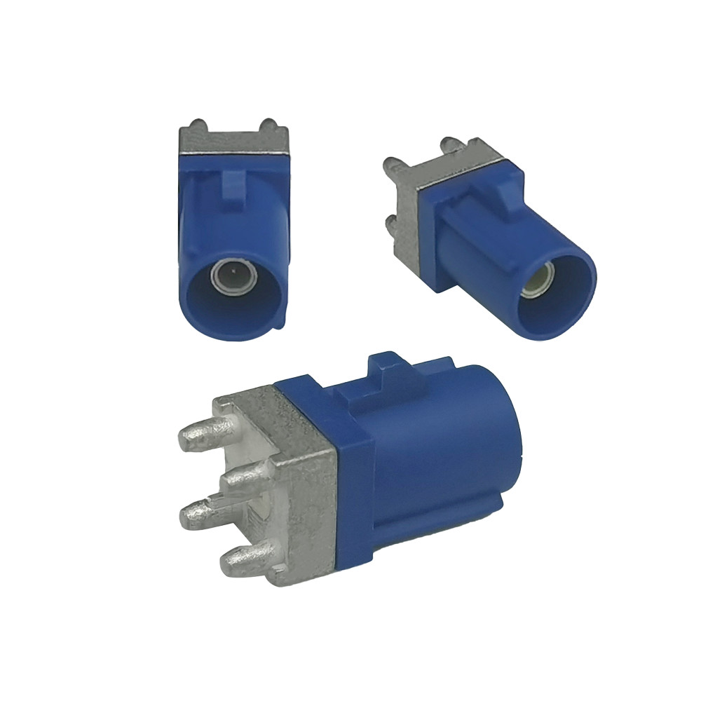 Rf Connector Fakra C Right Angle Plug Pcb Mount For Navigation System