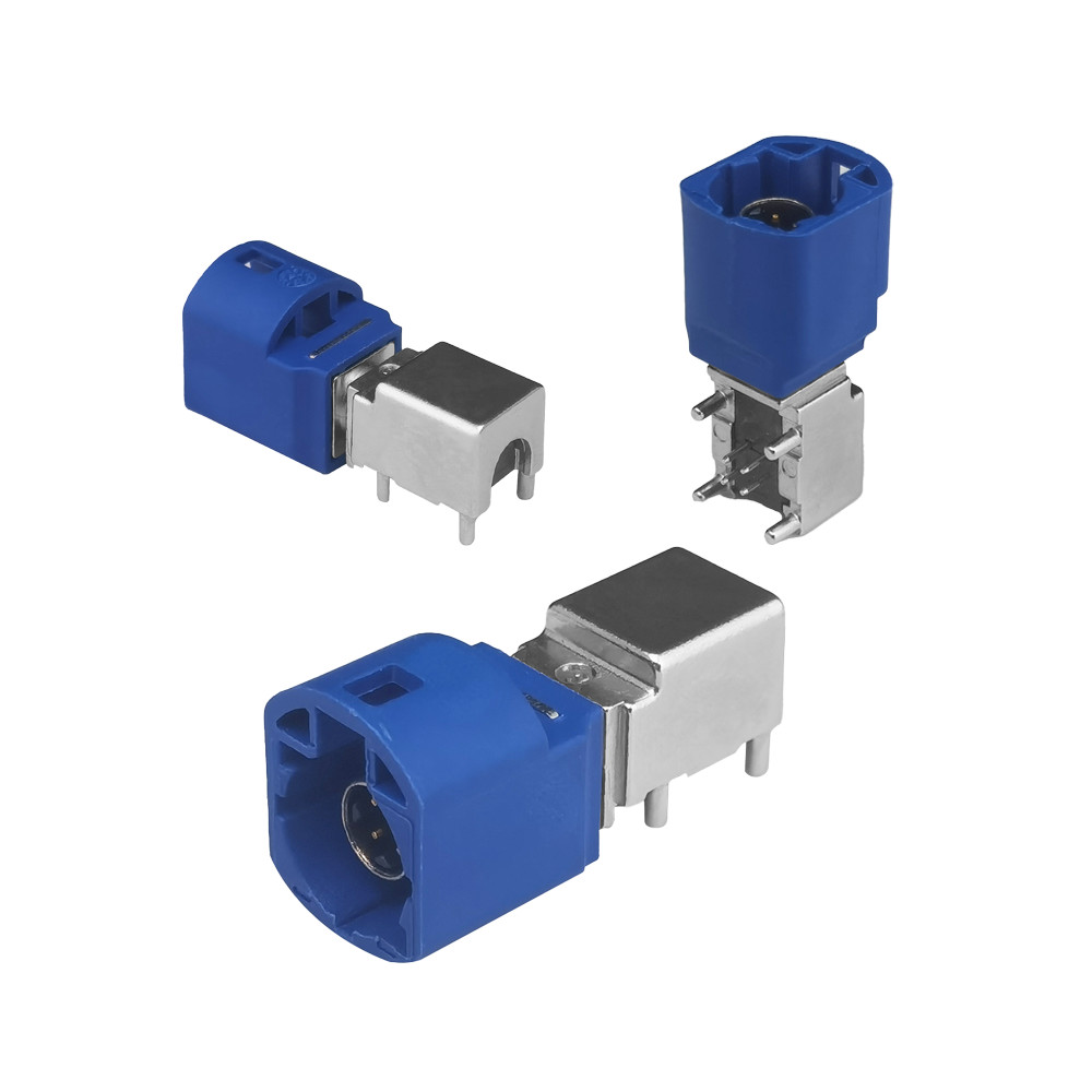 Automotive FAKRA HSD LVDS 4 Pin PCB Mount Right Angle Type Connector