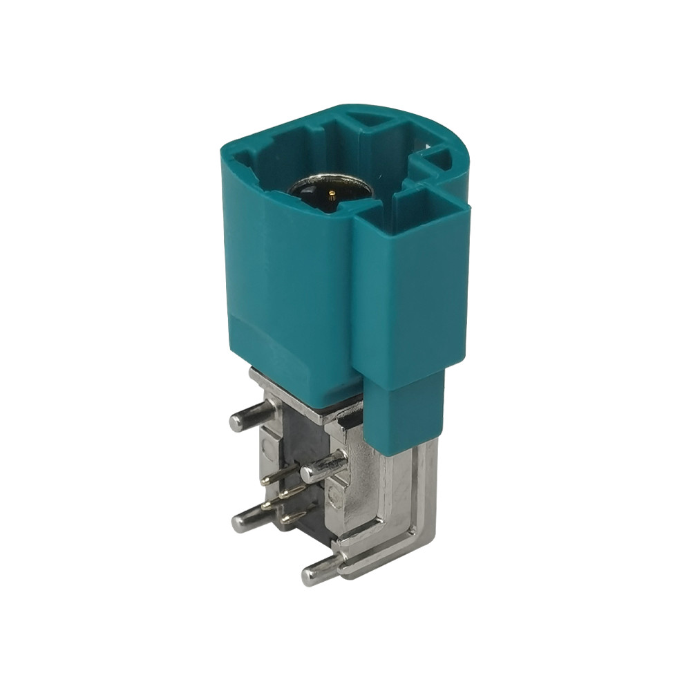 FAKRA HSD Connector Right Angle Type PCB Mount 4+2Pin Z Code Connector