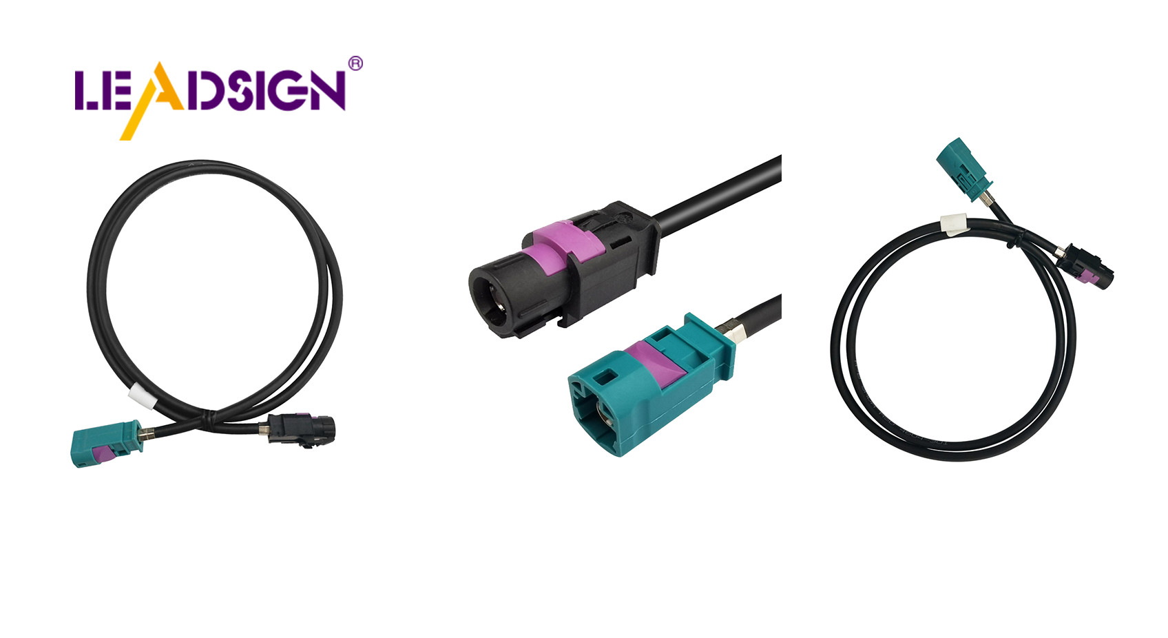 HSD LVDS Cable with Straight A to Z Code 4Pin Connectors for Automotive ...