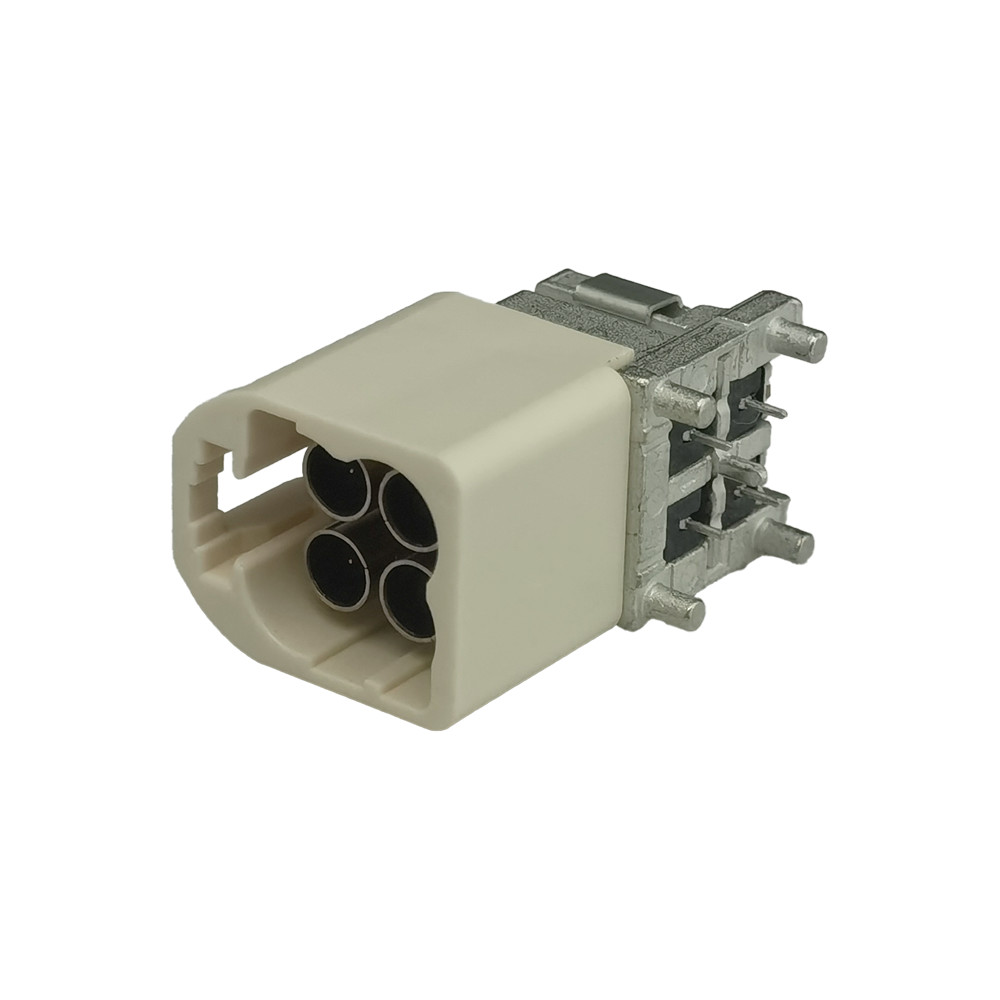Automotive HFM Fakra-Mini 4P Quad Code B Mini Fakra Connector for PCB